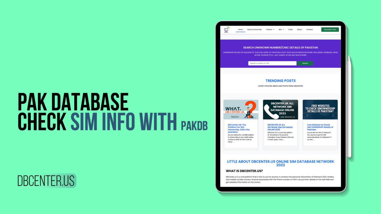 PAK DATABASE CHECK SIM INFO WITH PAKDB - DB CENTER
